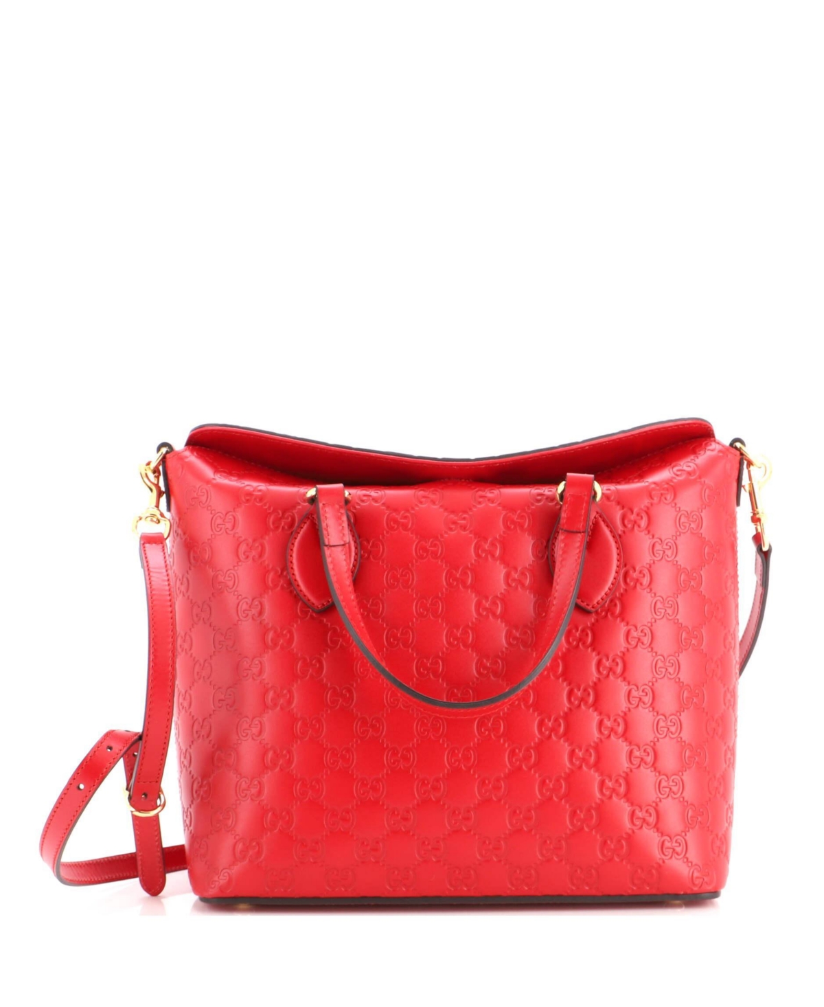 Click here for Pre-Owned Gucci Medium Signature Fold Over Tote Gu... prices
