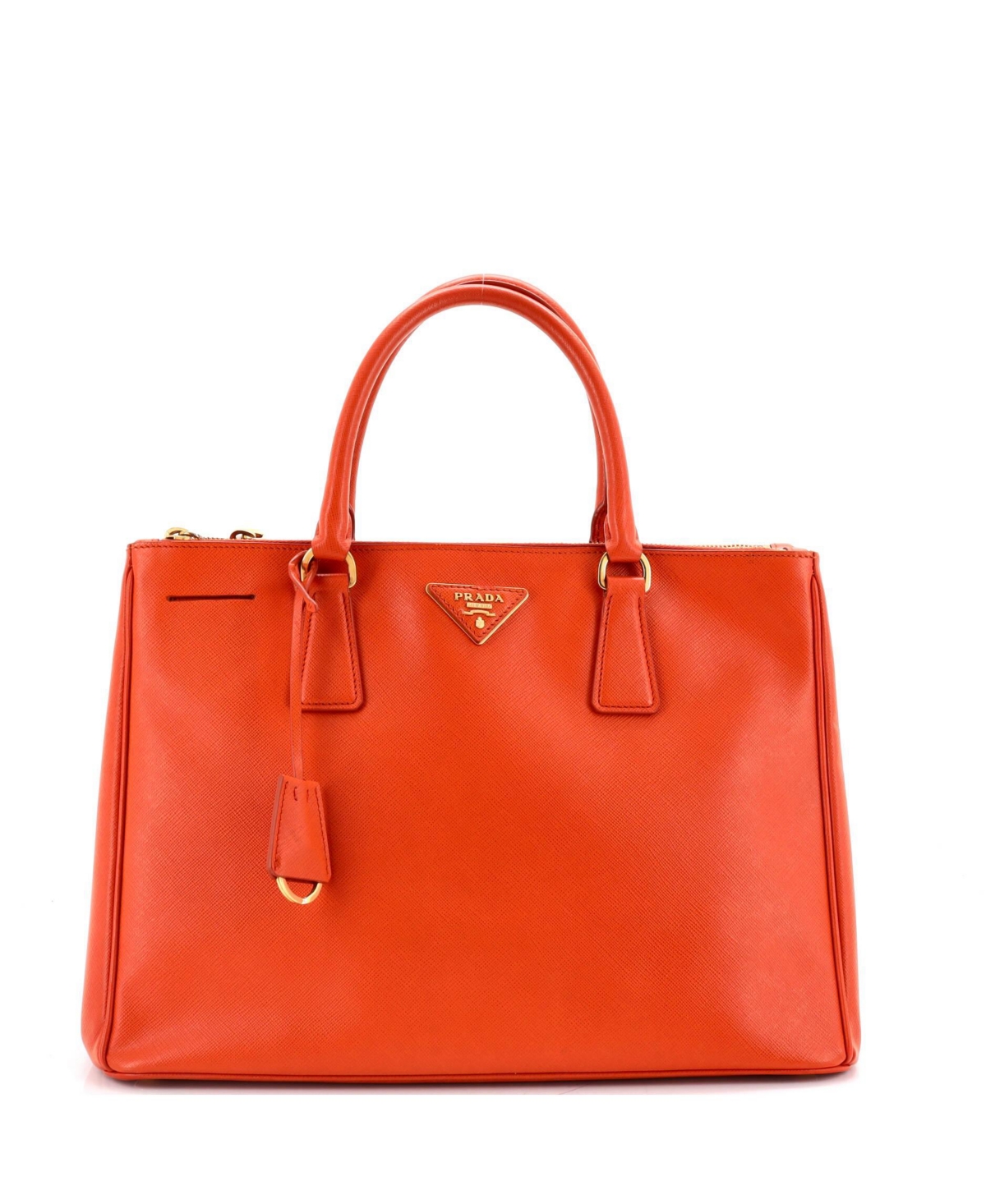 Click here for Pre-Owned Prada Medium Double Zip Lux Tote Saffian... prices