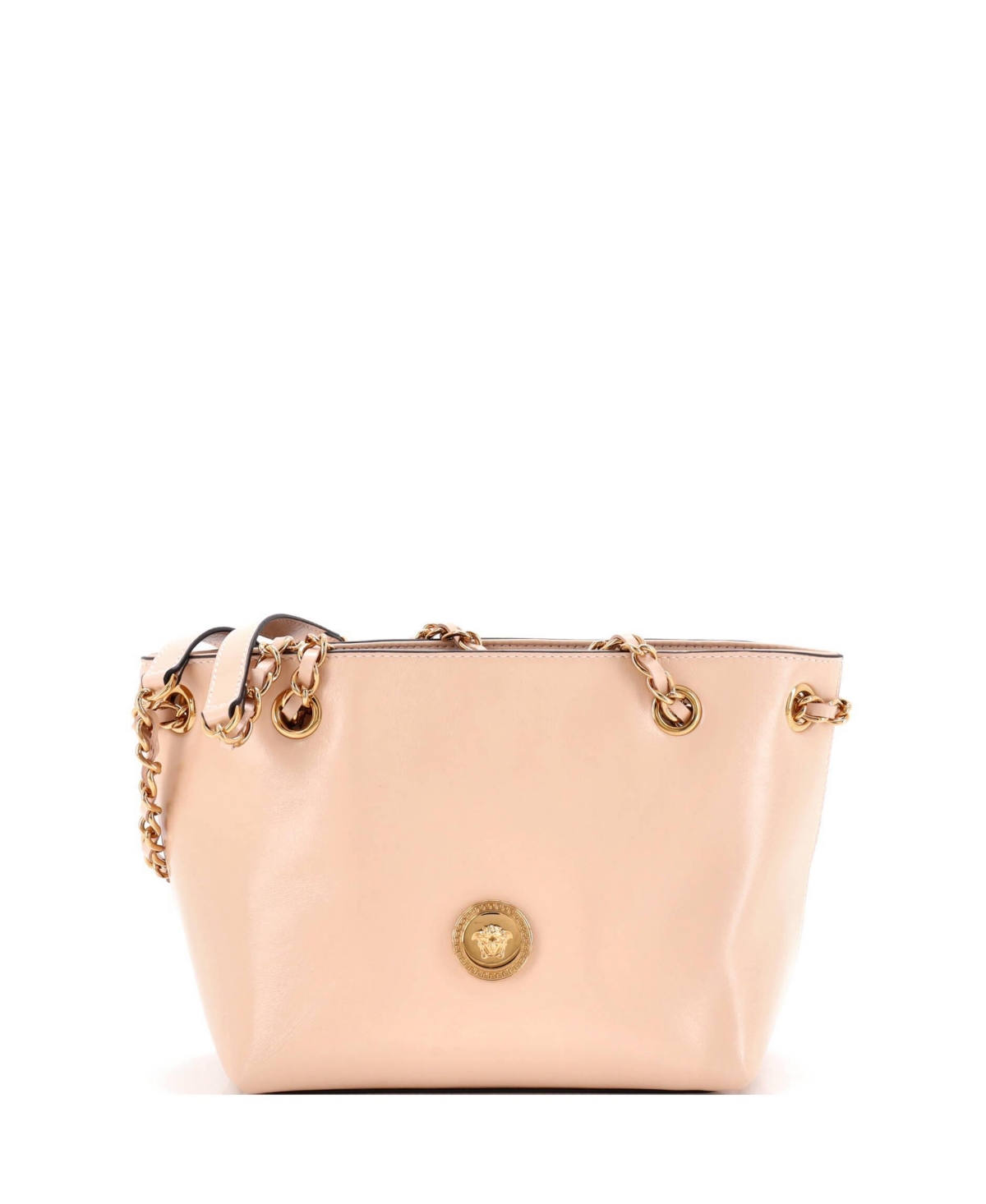 Click here for Pre-Owned Versace Mini Medusa Icon Chain Tote Leat... prices