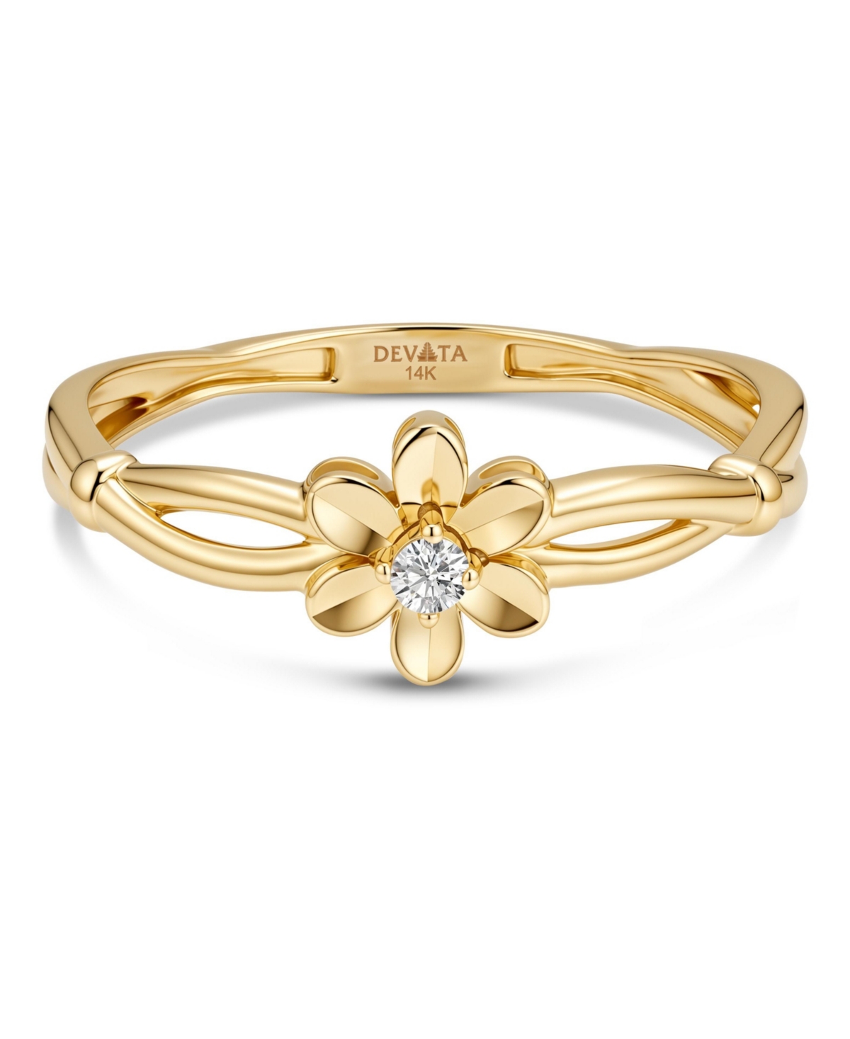 Click here for Devata Daisy Flower Ring in 14K Gold - Gold prices
