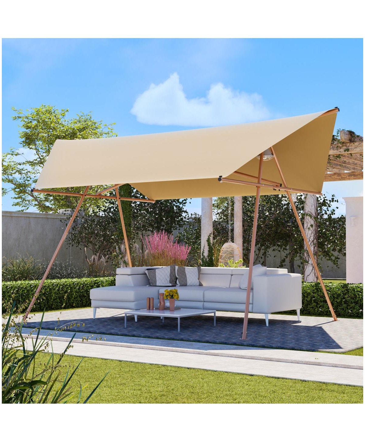 Click here for Asagikoiai Hexagonal Shade Outdoor Sail Canopy  Pa... prices