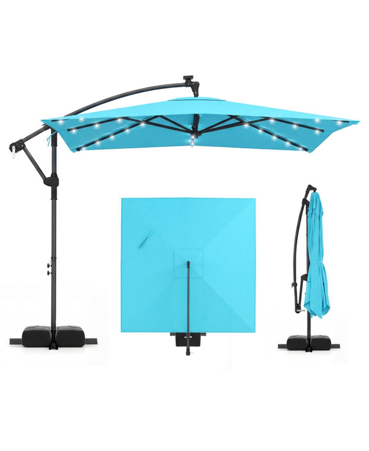 Click here for Gouun 8 x 8 Feet Square Solar Led Offset Cantileve... prices