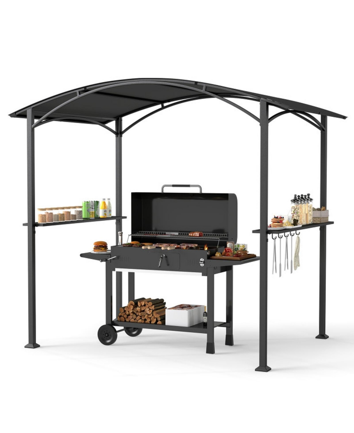Click here for Gouun Outdoor Grill Gazebo Bbq Canopy with Metal F... prices