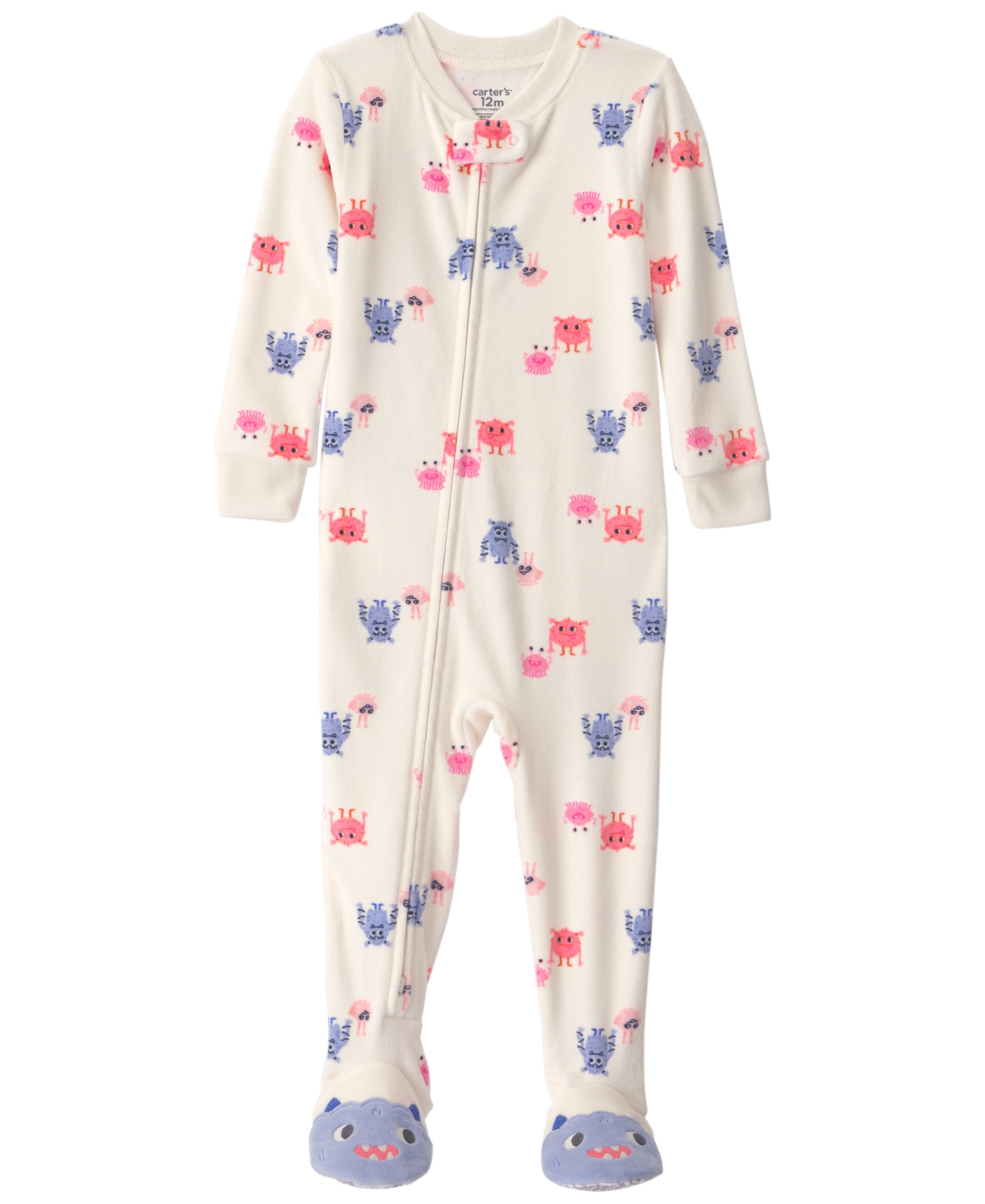 Click here for Carters Baby Girls Monster 2-Way Zip Dream Plush S... prices