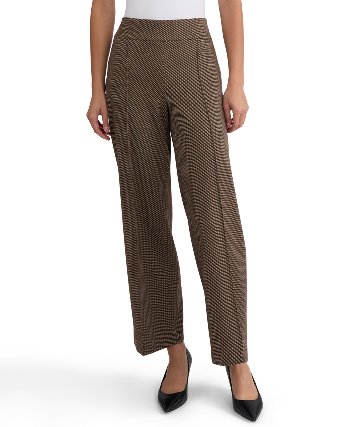 Click here for Jones New York Womens Pintuck Wide-Leg Pull-On Pon... prices