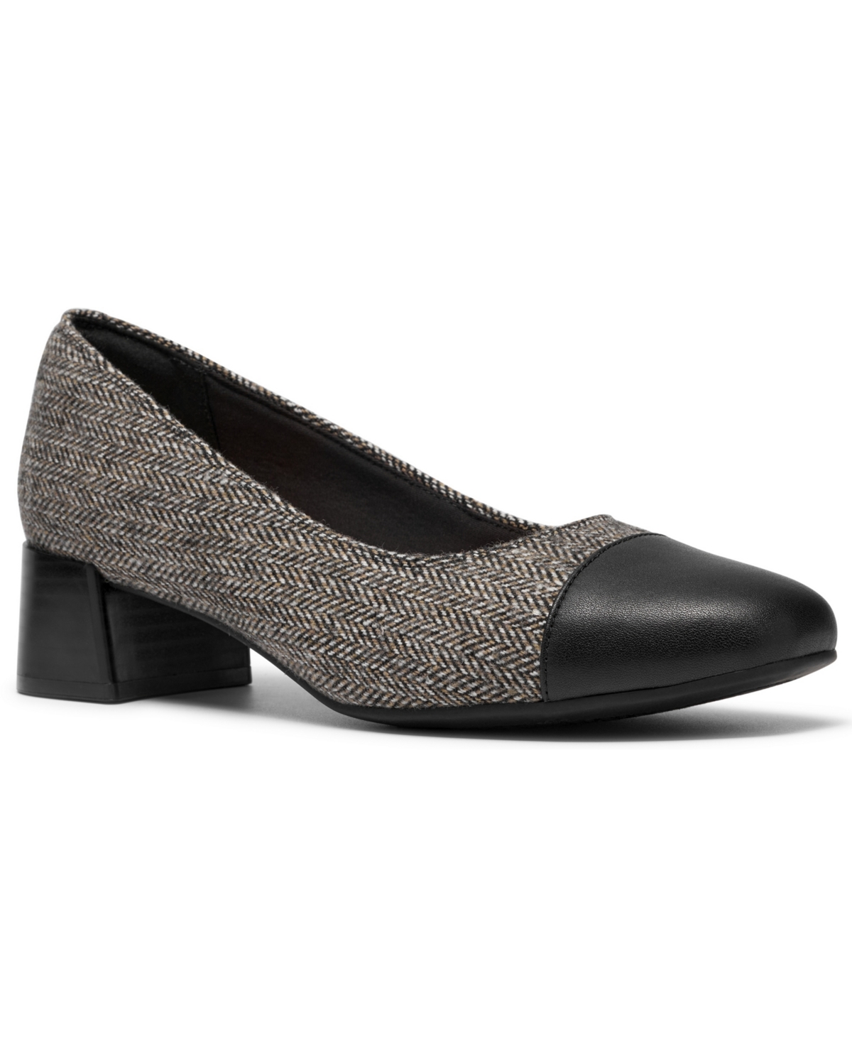 Click here for Clarks Womens Iridessa May Slip-On Pumps - Black M... prices