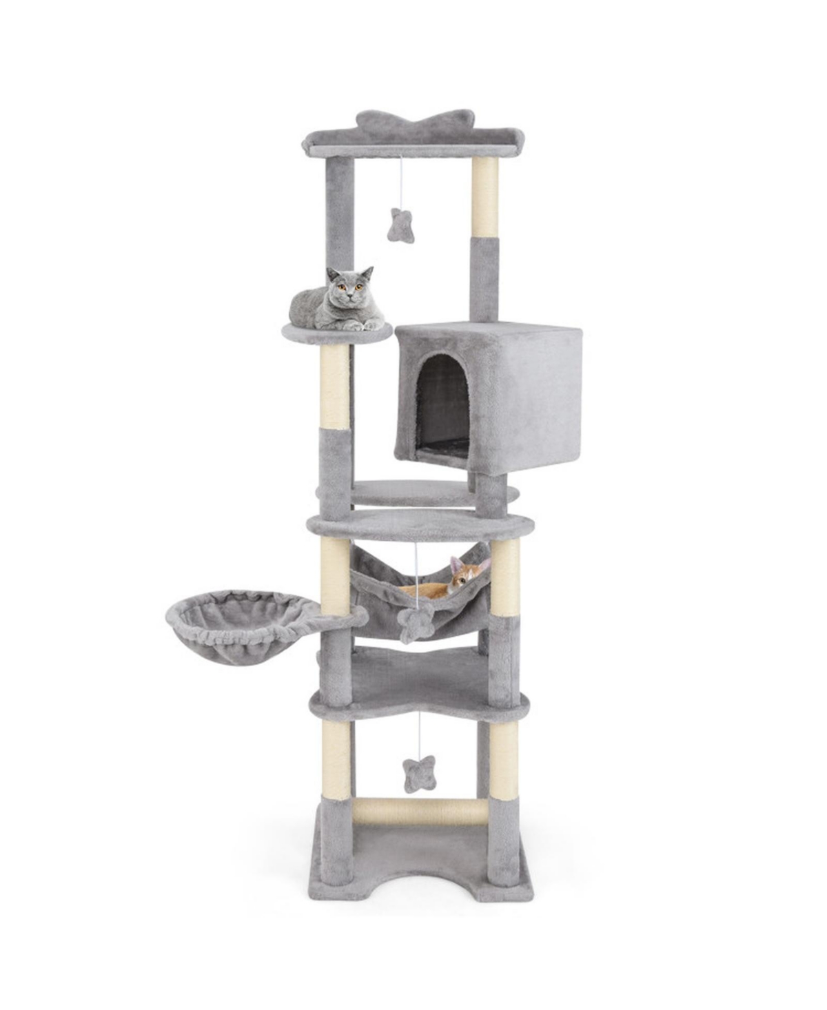 Click here for Sugift 69 in Multi-Level Cat Tree with Top Perch C... prices