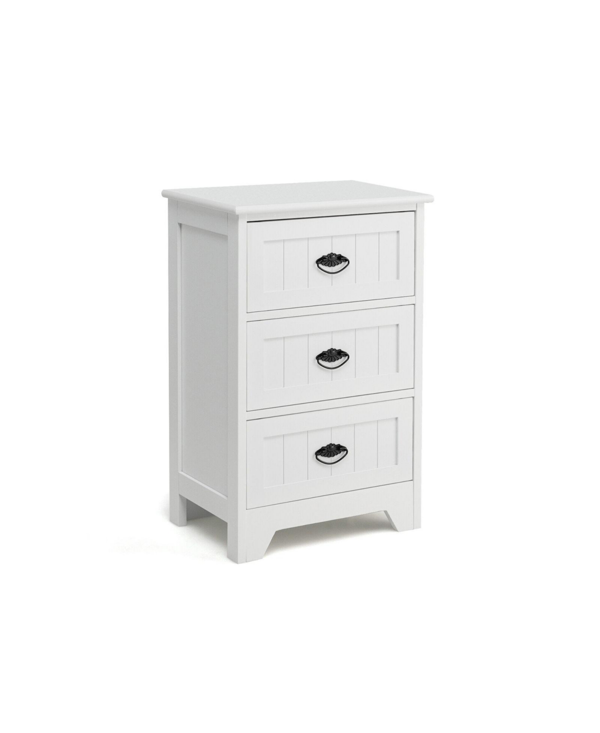 Click here for Sugift 3 Drawer Wood End Table Nightstand with Sto... prices
