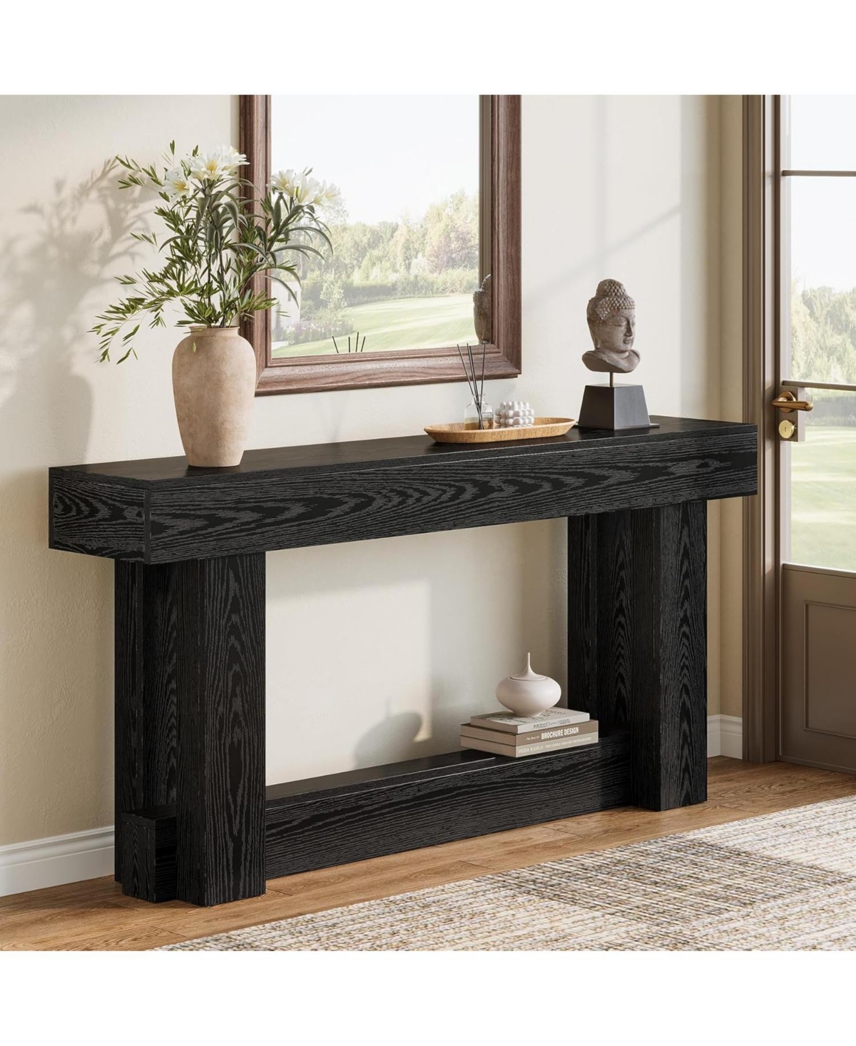 Click here for Tribesigns 160cm Narrow Console Table  Rustic Indu... prices