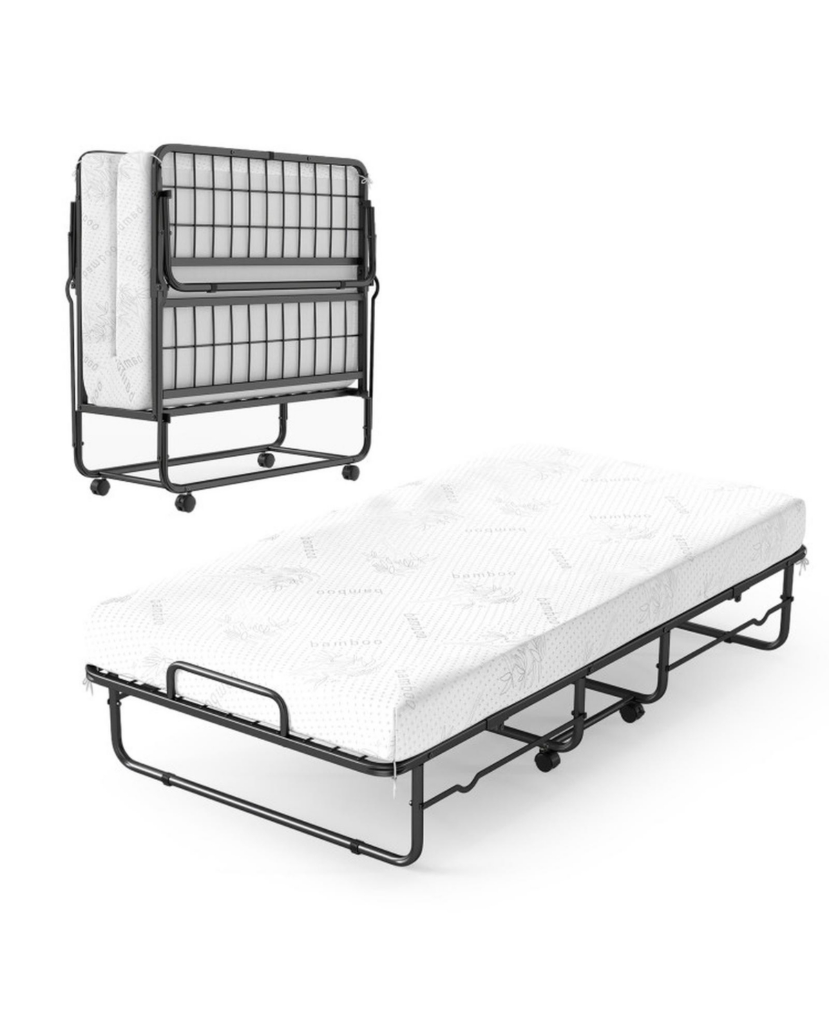 Click here for Sugift Twin Size Folding Rollaway Bed with 5-Inch... prices