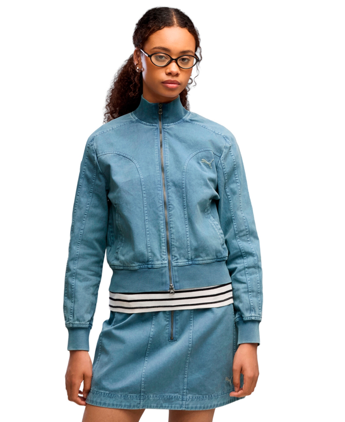 Click here for Puma Womens Future Archive Washed-Twill Bomber Sho... prices