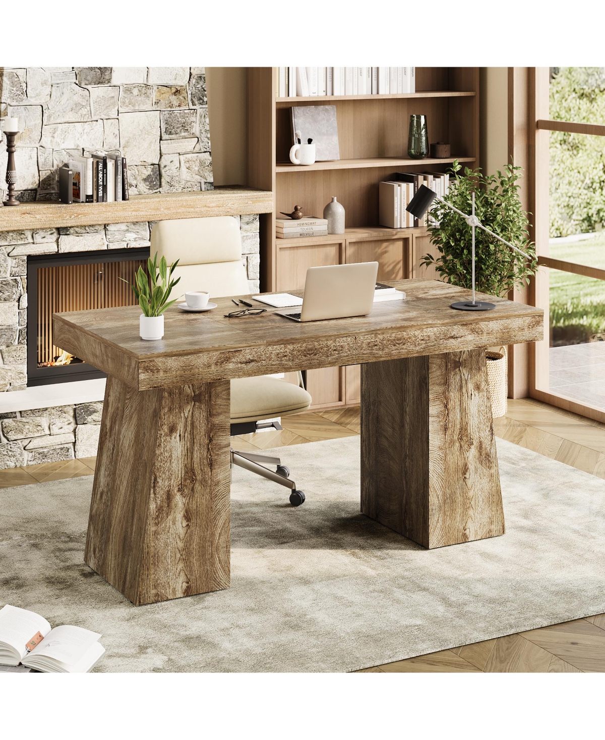 Click here for homfan Spacious Modern Computer Desk with Drawers... prices