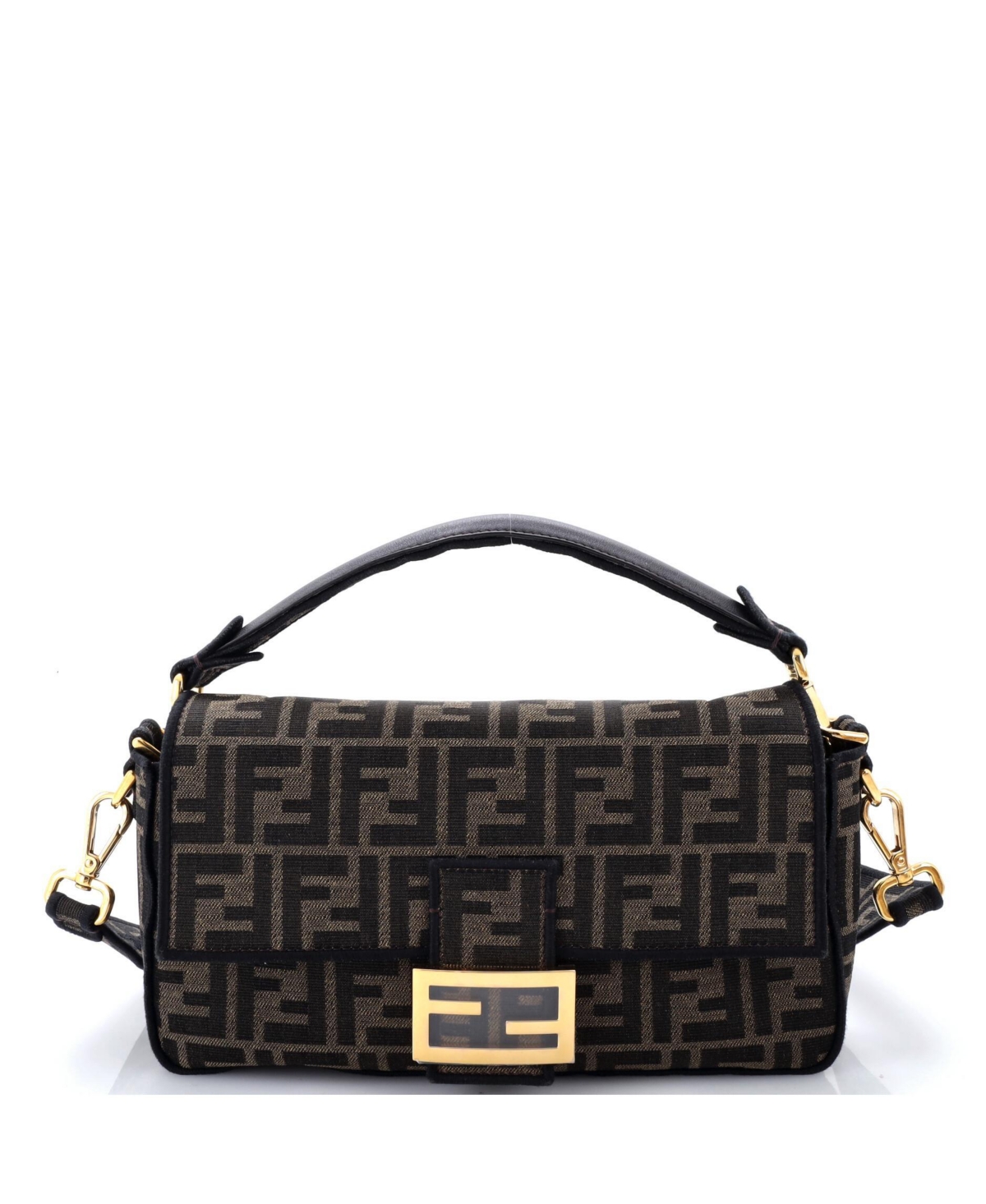 Click here for Pre-Owned Fendi Medium Baguette Nm Bag Zucca Canva... prices