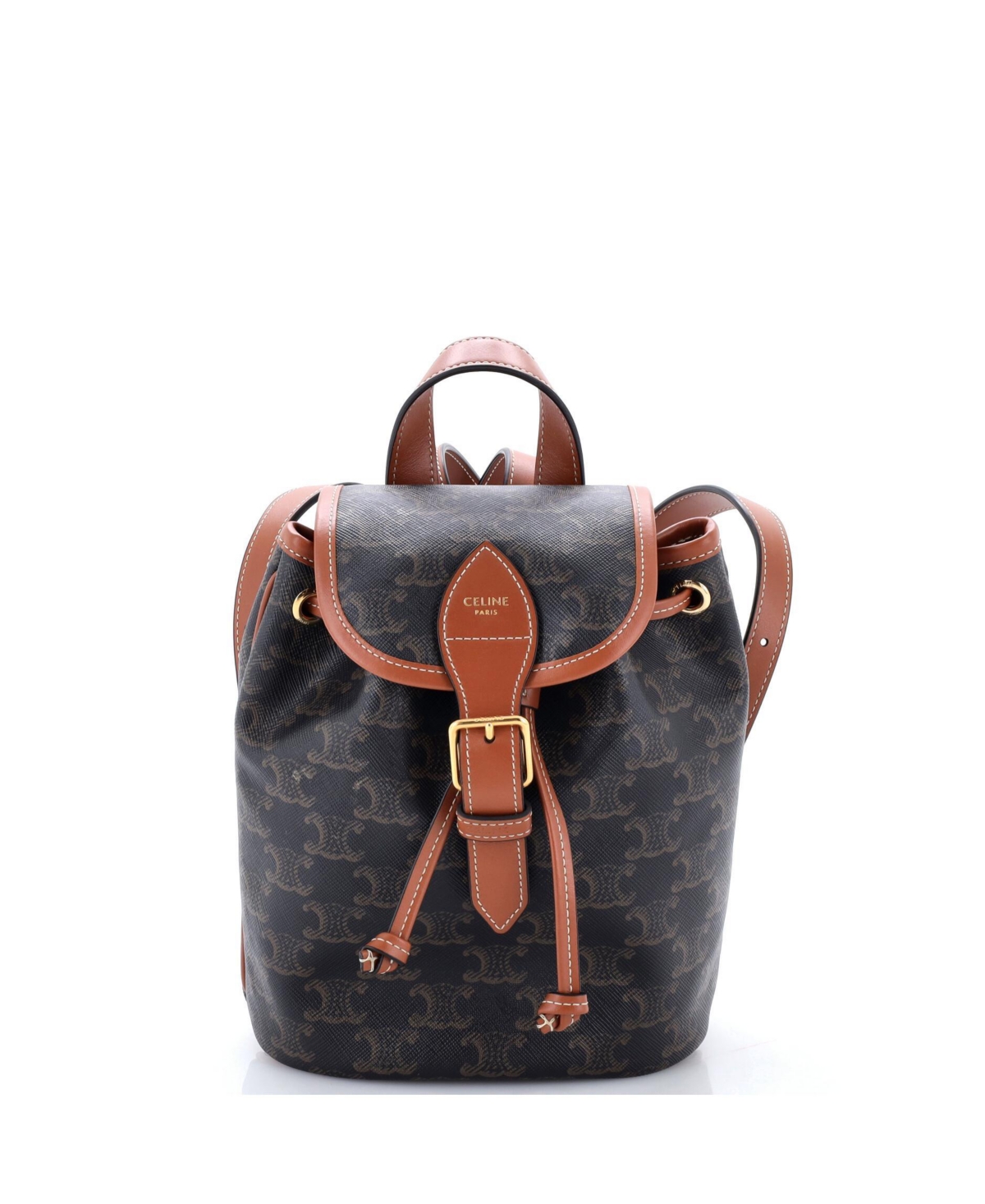 Click here for Pre-Owned Celine Mini Folco Backpack Triomphe Coat... prices