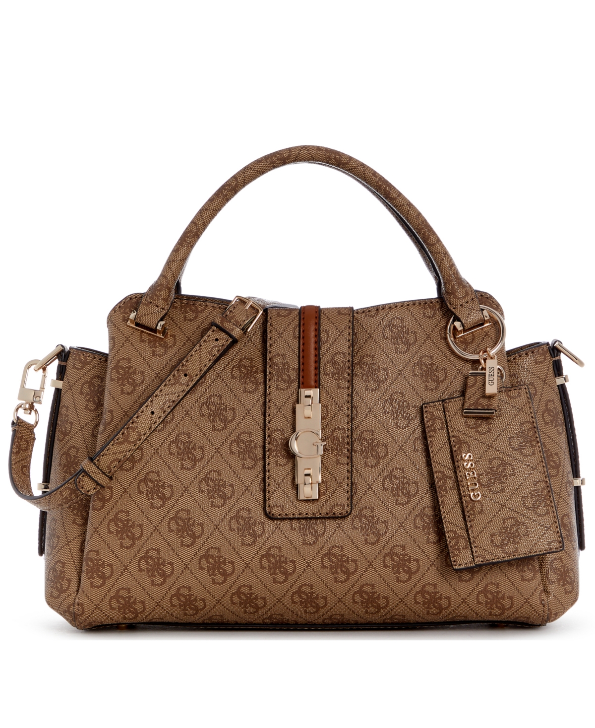 Click here for Guess Yvonne Logo Girlfriend Medium Satchel Handba... prices