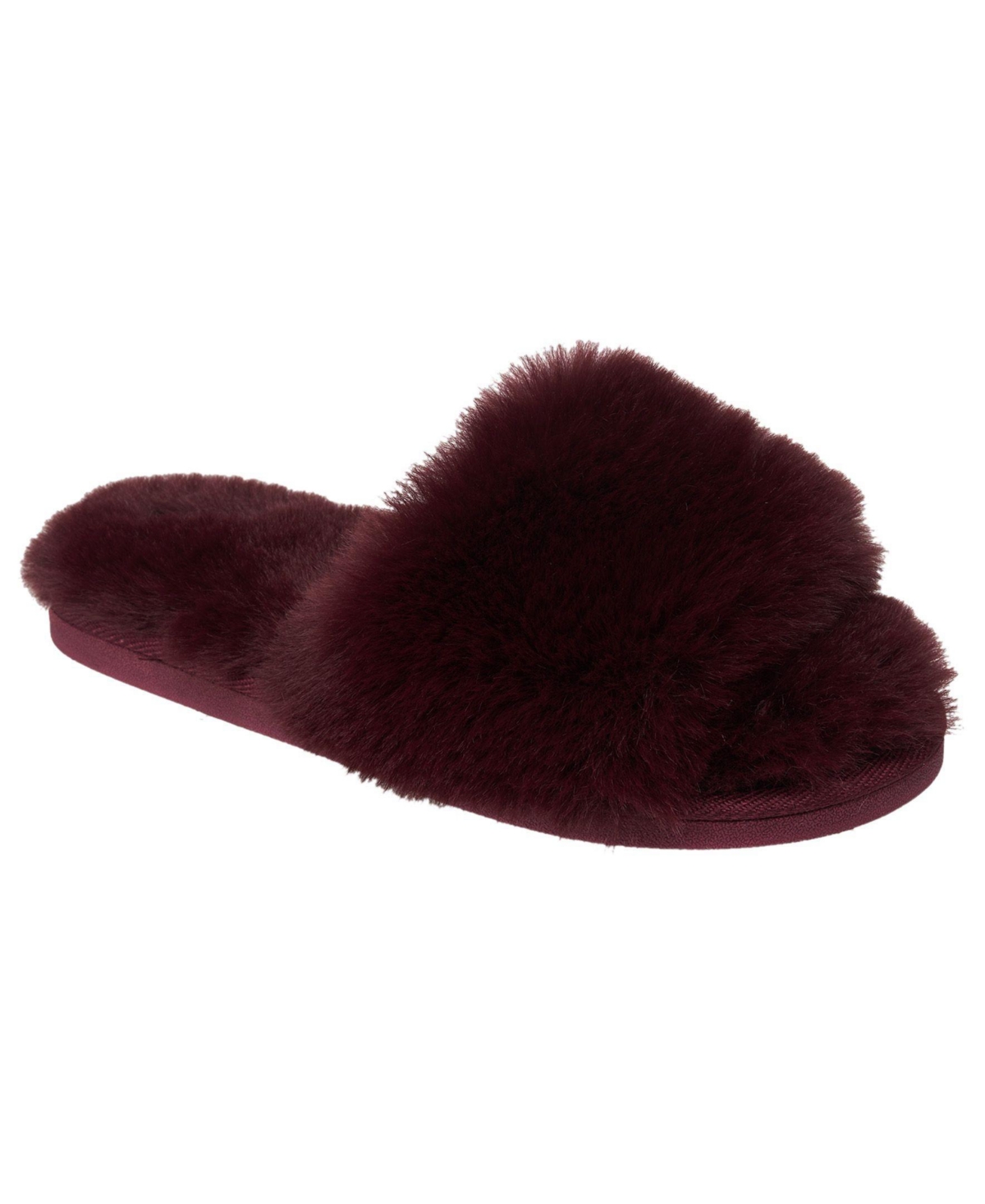 Click here for Nine West Womens Faux Fur Slippers Blush - Merlot prices