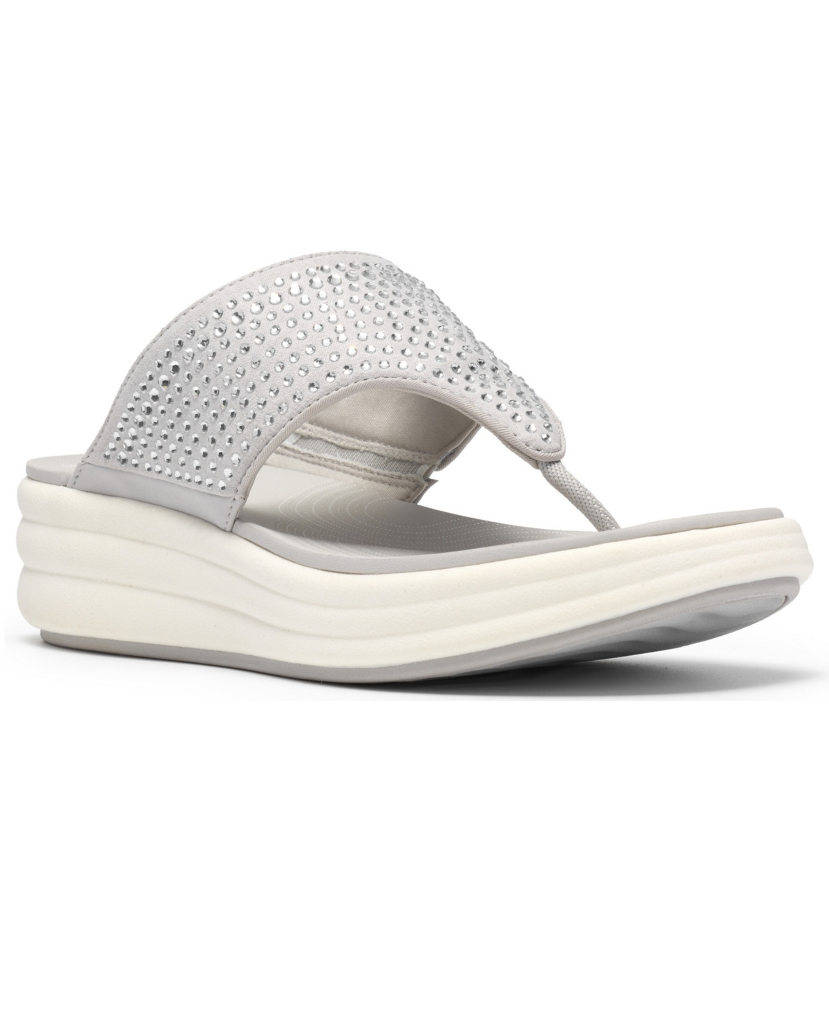Click here for Clarks Womens Drift Jaunt Slip-On Sandals - Silver... prices