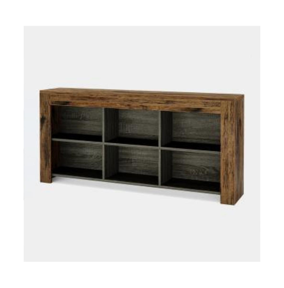 Click here for Slickblue Rustic Wood Console Table with 6 Storage... prices