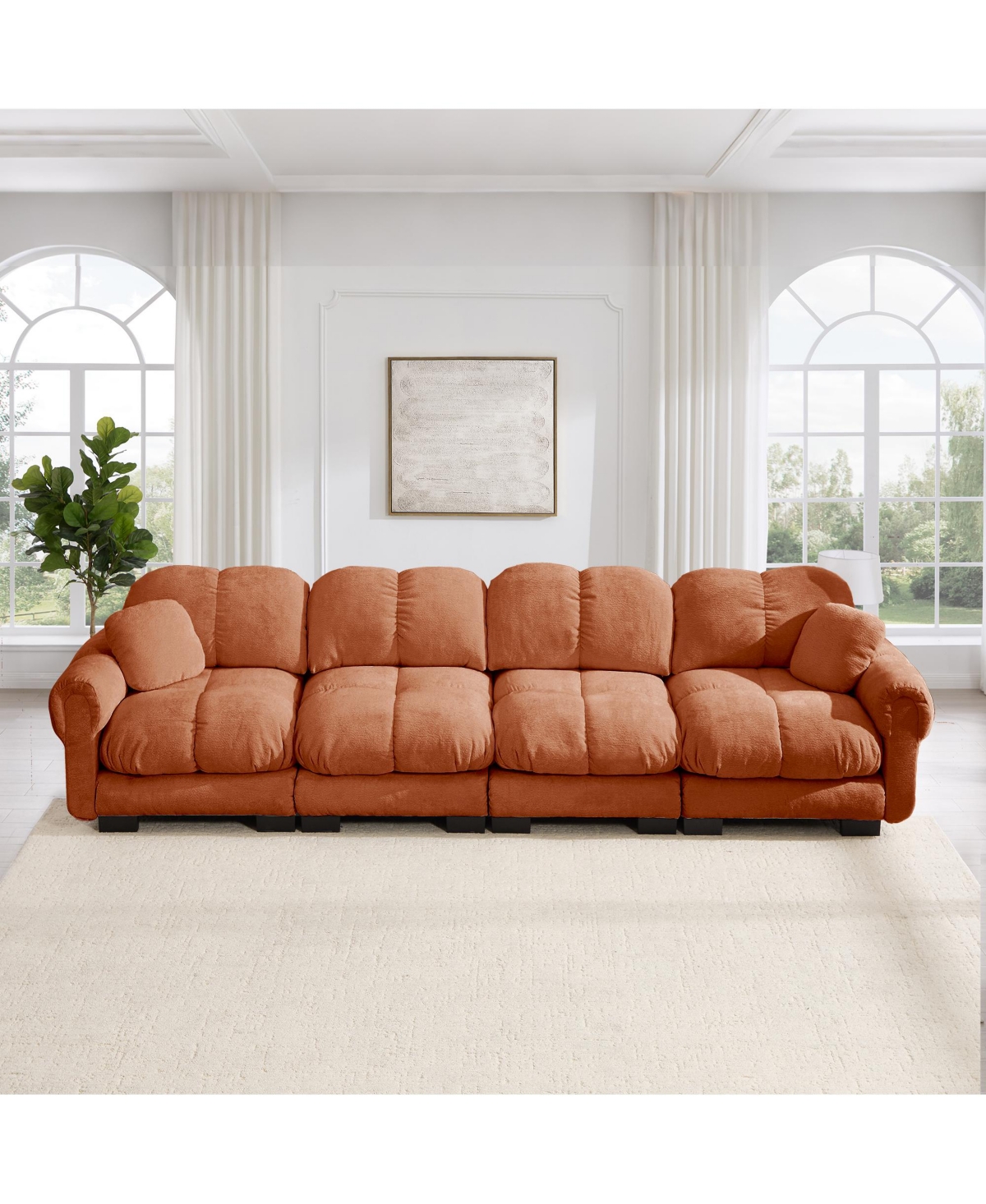 Click here for Boyel Living Chenille Cloud 4-Seater Sofa Exquisit... prices