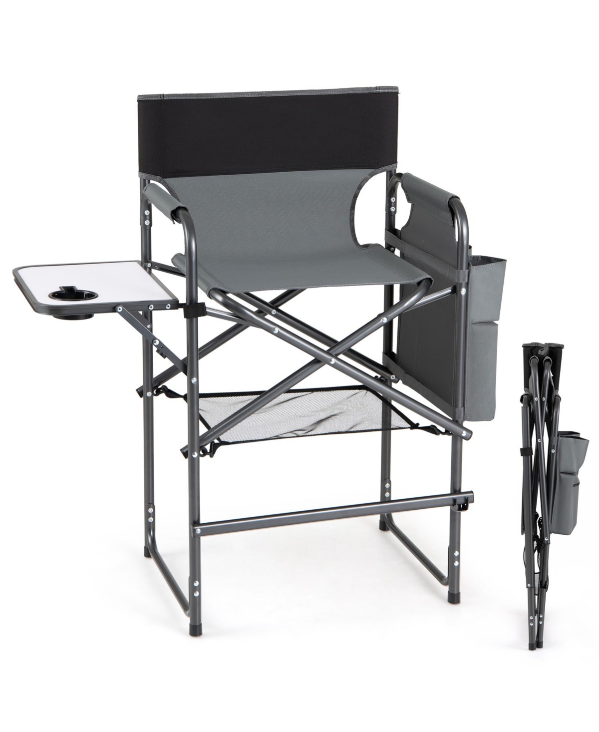 Click here for Gymax 26 Folding Tall Director Chair with Side Tab... prices