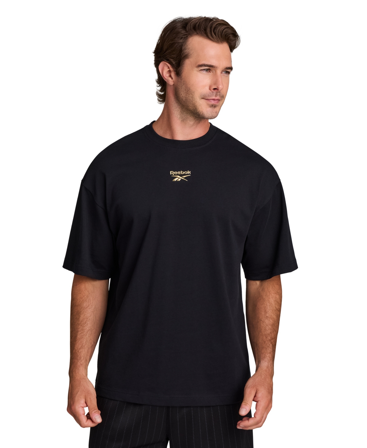 Click here for Reebok Mens Gold Vectory Crewneck T-Shirt - Black prices