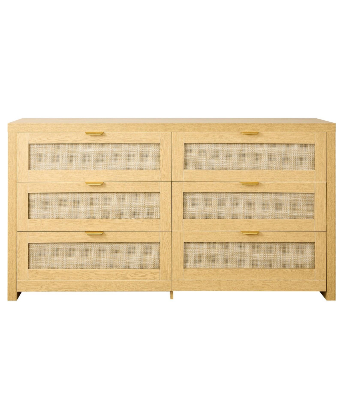 Click here for Slickblue 6 Drawer Rattan Dresser with Storage for... prices