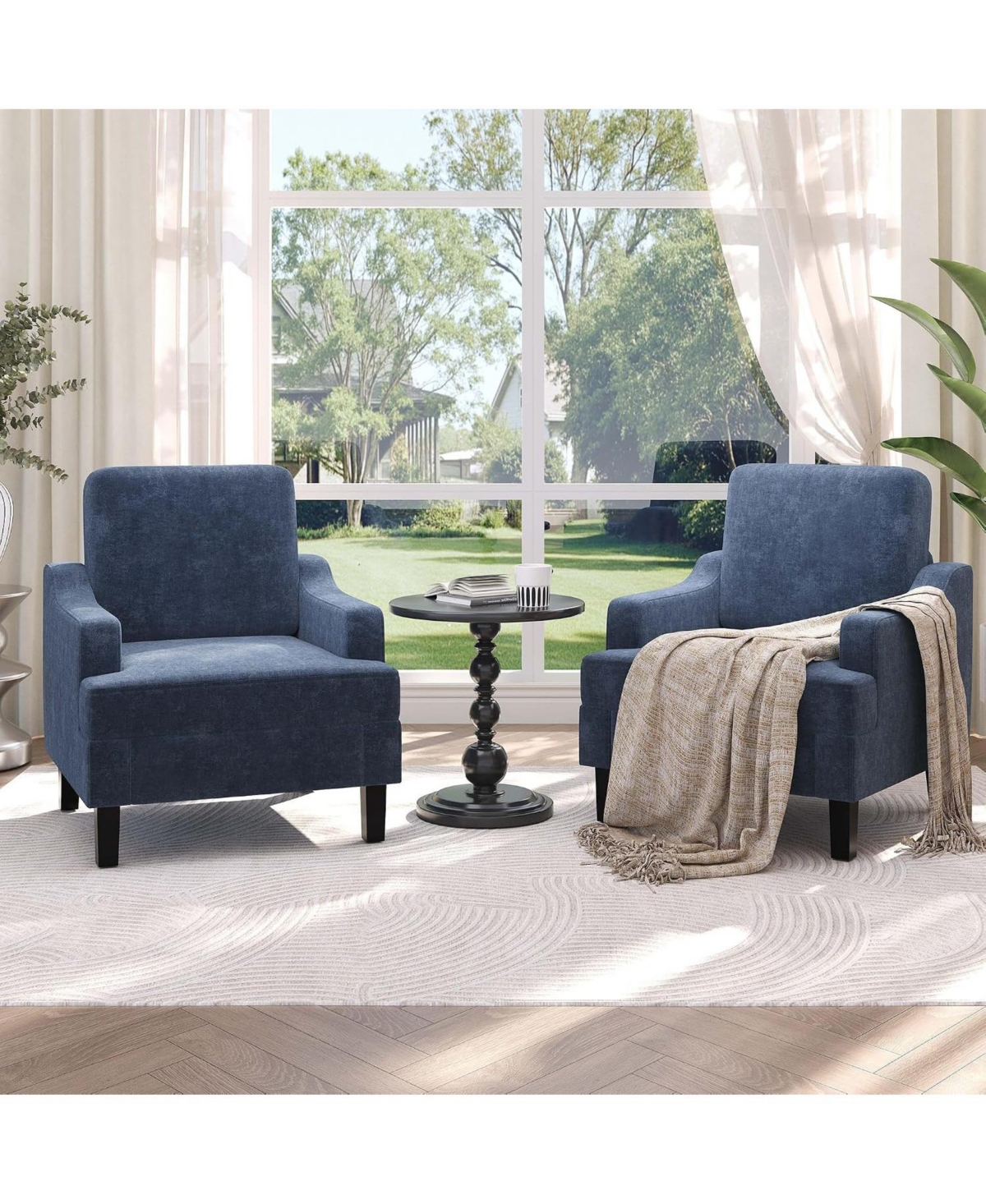 Click here for gaomon 2 Piece Modern Chenille Accent Sofa Chair... prices