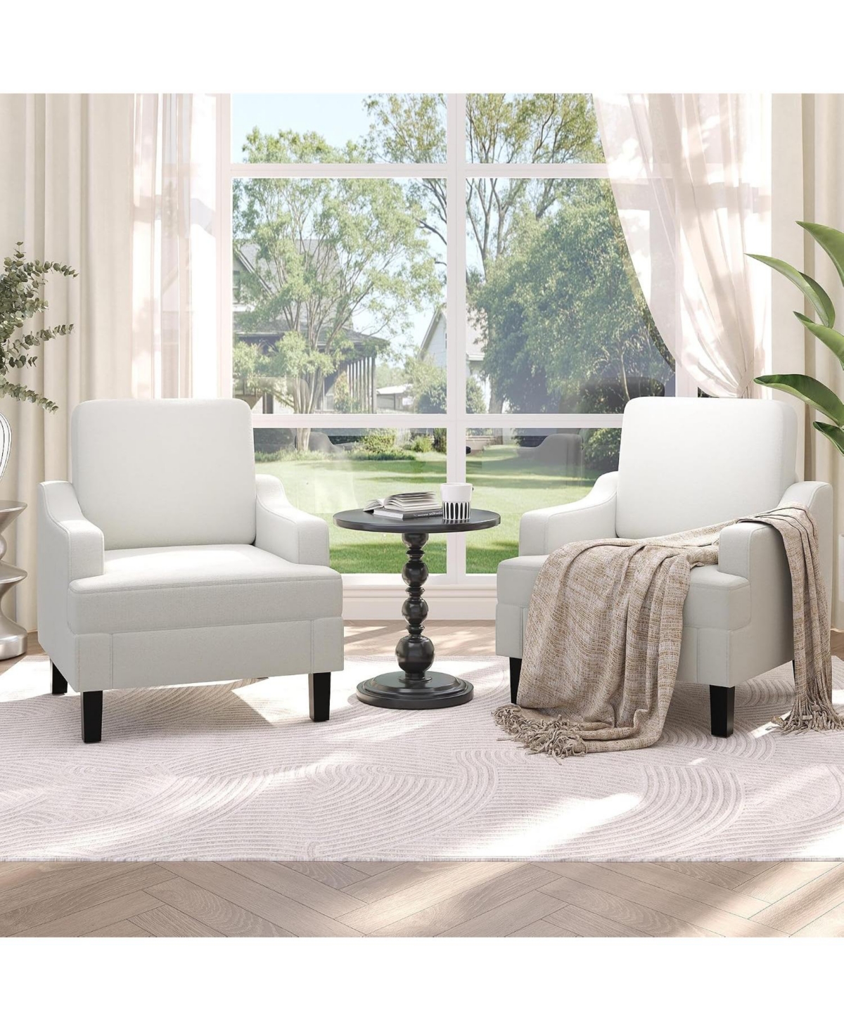 Click here for gaomon 2 Piece Modern Chenille Accent Sofa Chair... prices