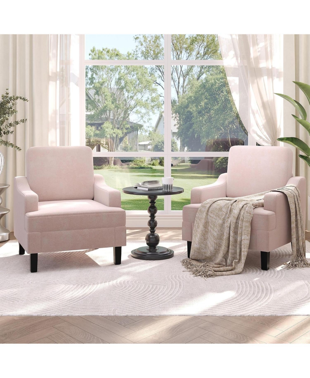 Click here for gaomon 2 Piece Modern Chenille Accent Sofa Chair... prices