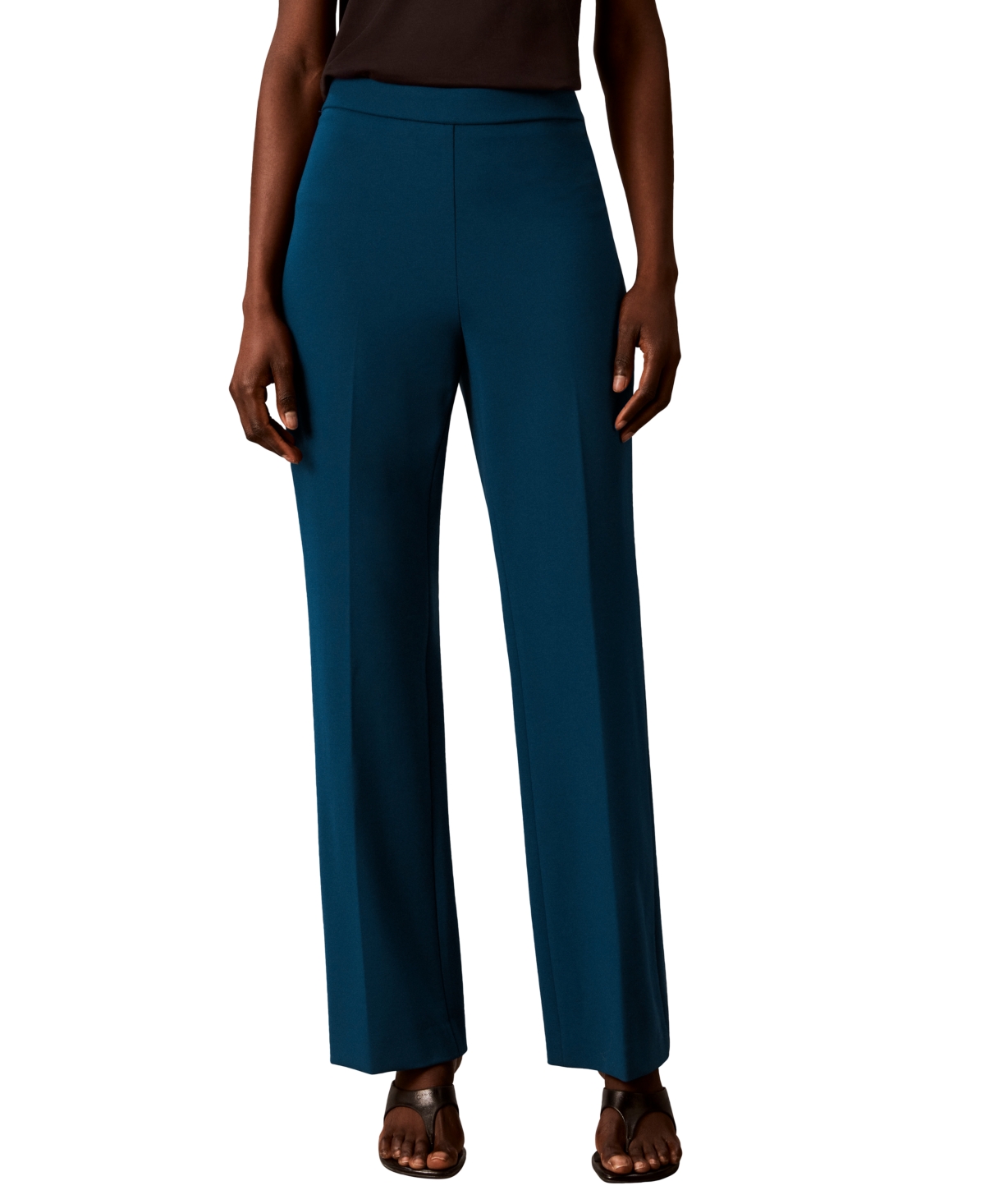 Click here for Calvin Klein Womens High-Waisted Pull-On Bootcut P... prices