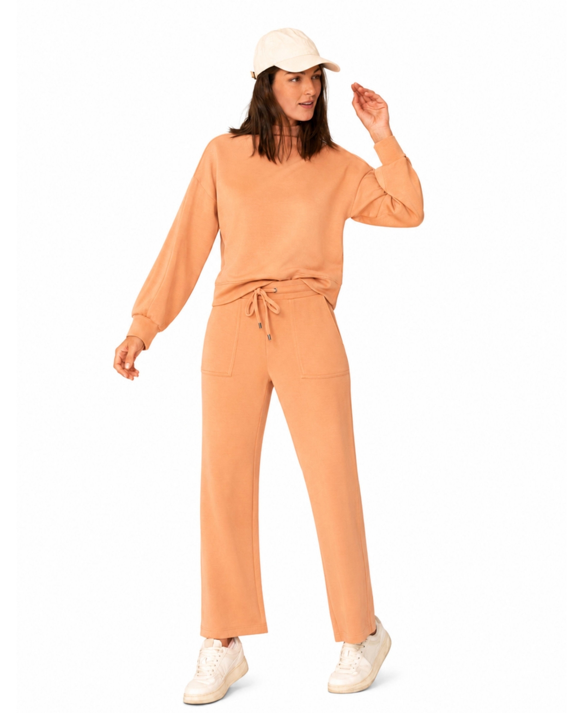 Click here for Cable & Gauge Womens Mockneck Modal Top and Wide L... prices