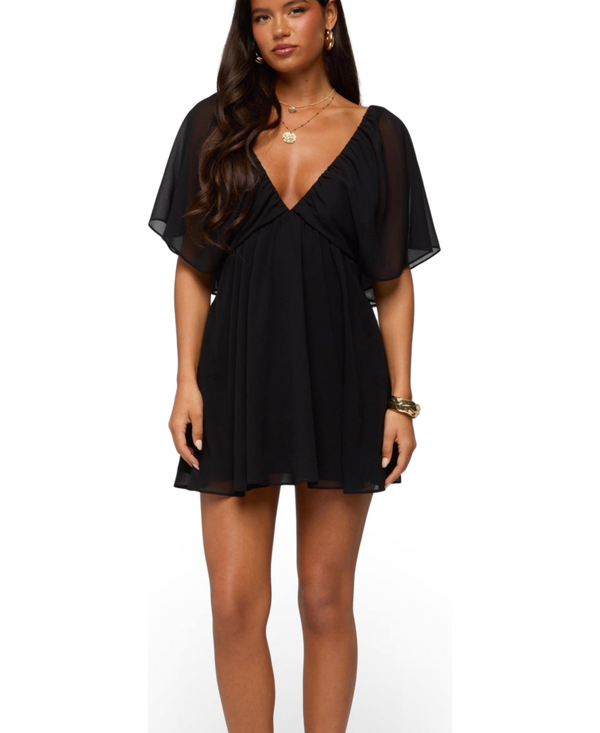 Click here for Edikted Womens Rosalee Chiffon Babydoll Mini Dress... prices