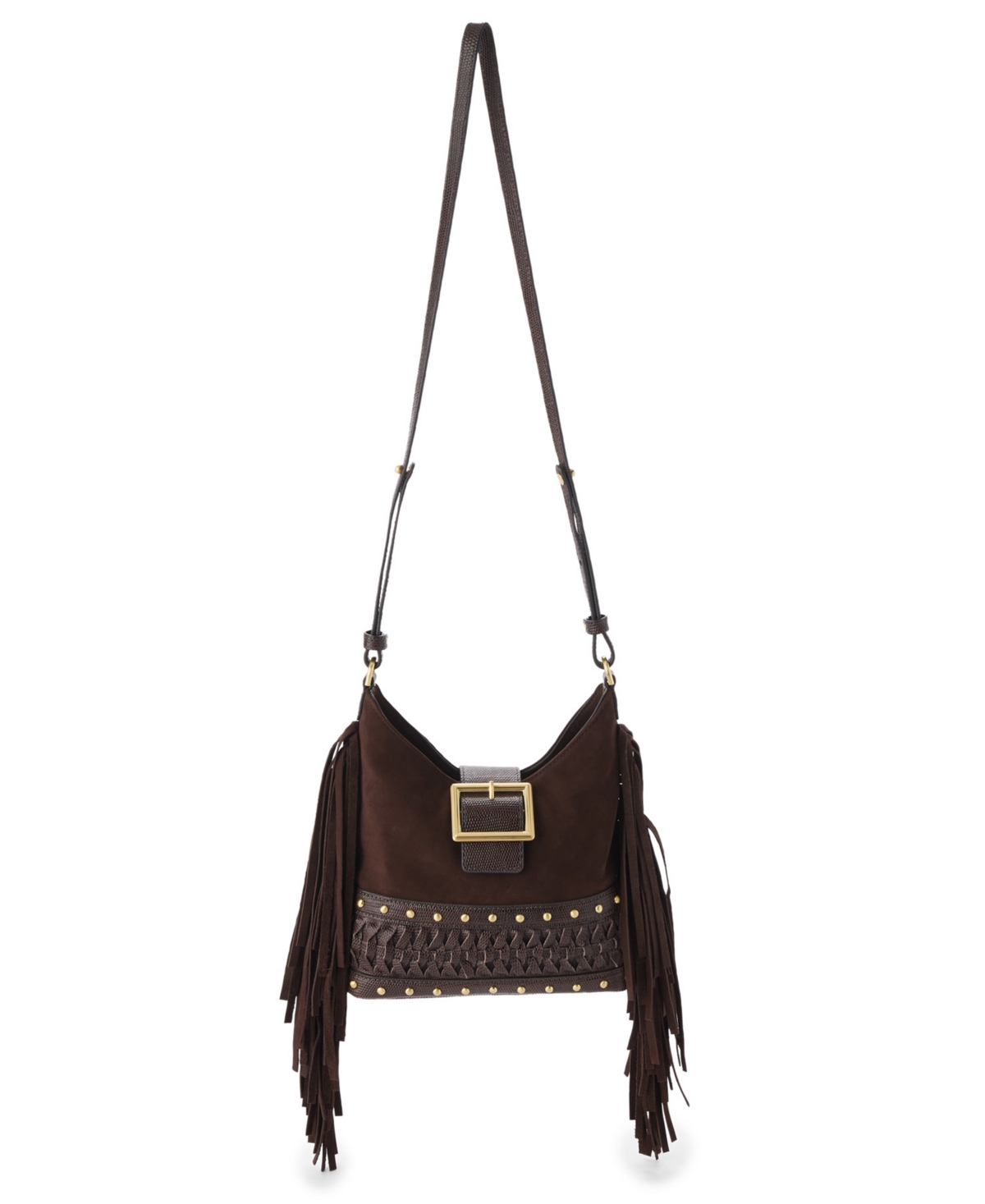 Click here for Brahmin Gwynne Small Suede Crossbody Handbag - Cho... prices