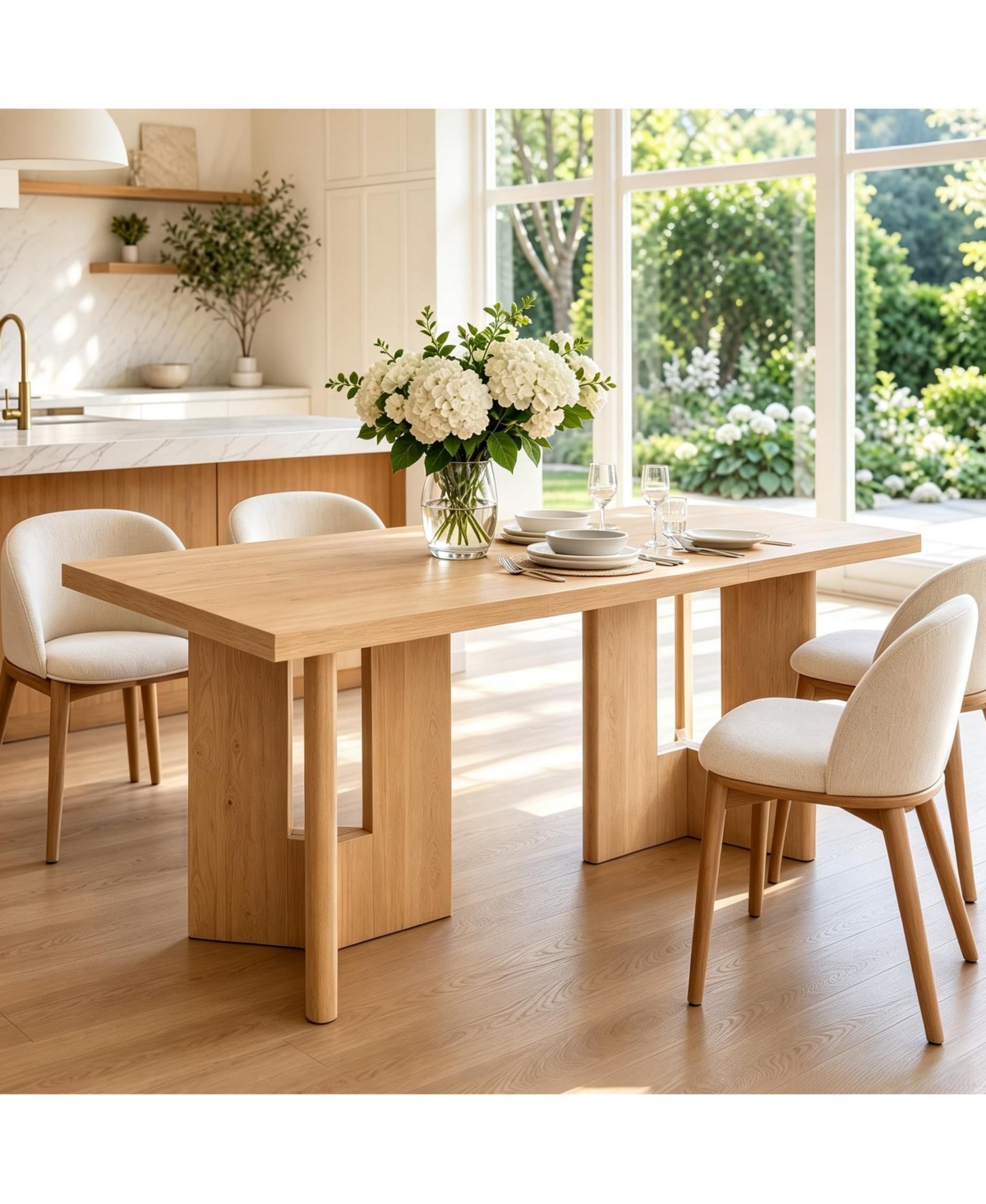 Click here for homfan 78 Large Rectangular Dining Table for 6-8 P... prices
