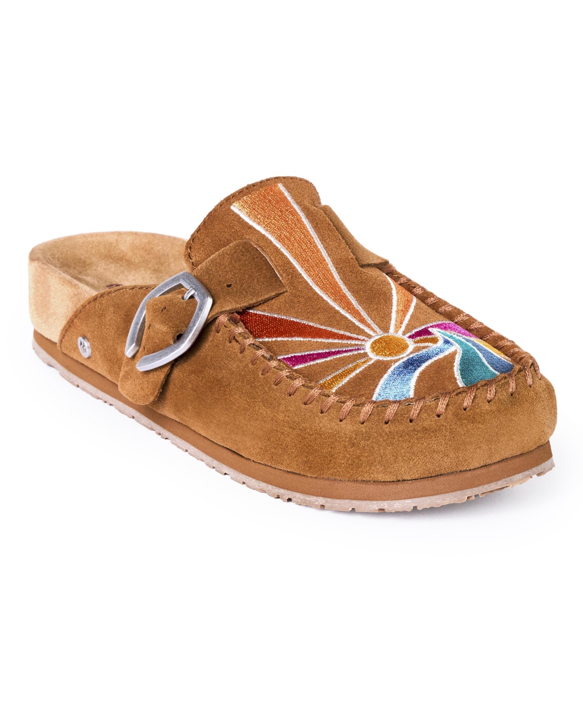 Click here for Minnetonka Womens Suede Adjustable Buckle Clogs -... prices