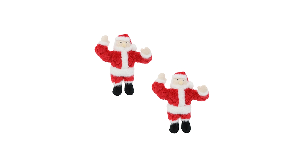 Click here for Mighty Jr Holiday Santa 2 Pack  Durable Plush Sque... prices