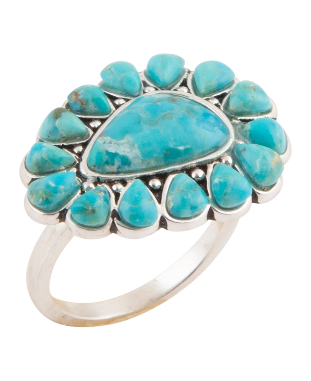 Click here for Barse Durango Blue Turquoise Multi-Stone Silver Ri... prices