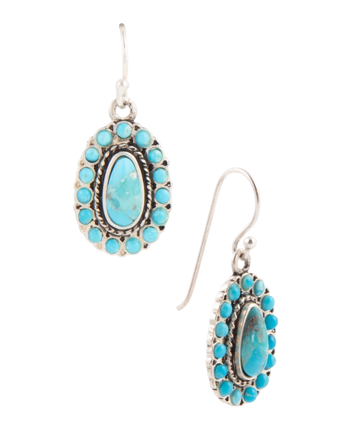 Click here for Barse Little Sedona Blue Turquoise and Silver Drop... prices