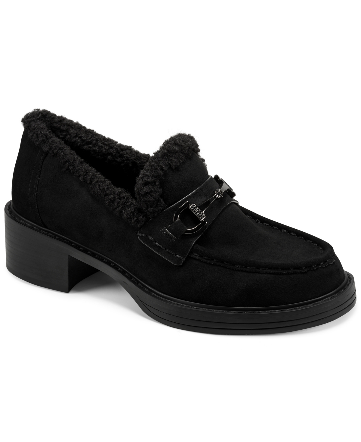 Click here for Dkny Womens Caroline Heeled Slip-On Loafers - Blac... prices