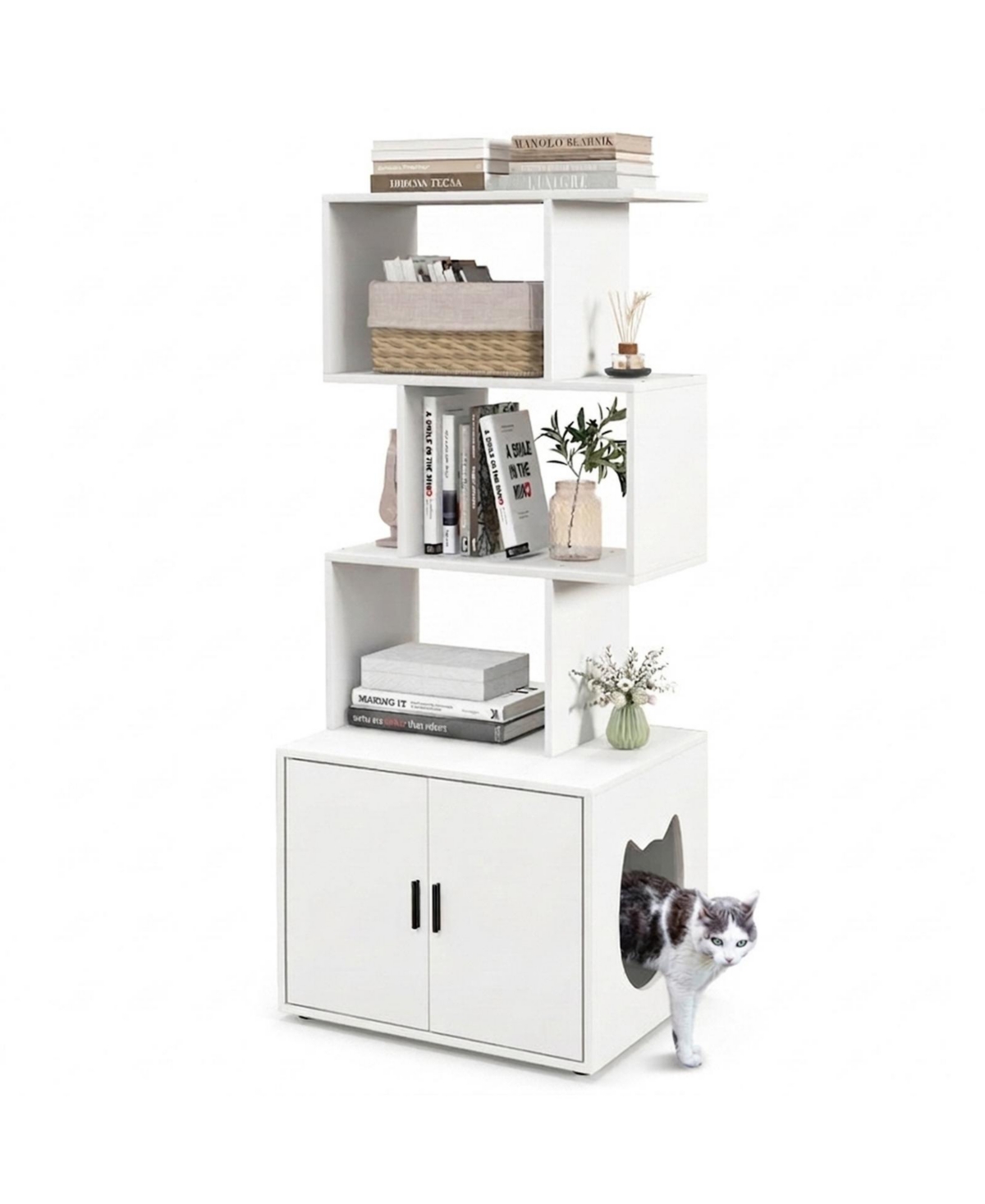 Click here for Hongge 56 in Tall Cat Litter Box Enclosure with 3... prices