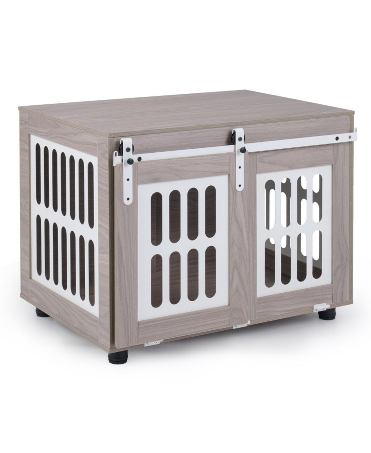 Click here for Hongge Sliding Barn Door Dog Crate Furniture for S... prices