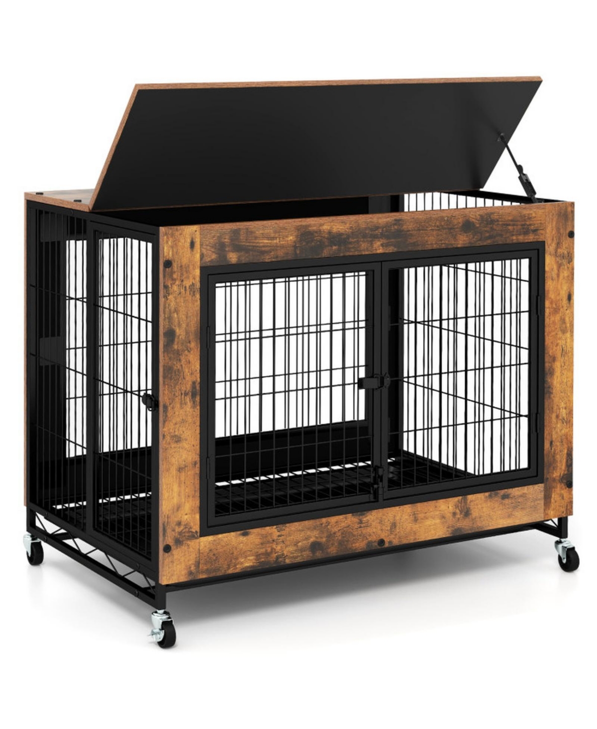 Click here for Hongge 38 in Mobile Industrial Dog Kennel with Fli... prices