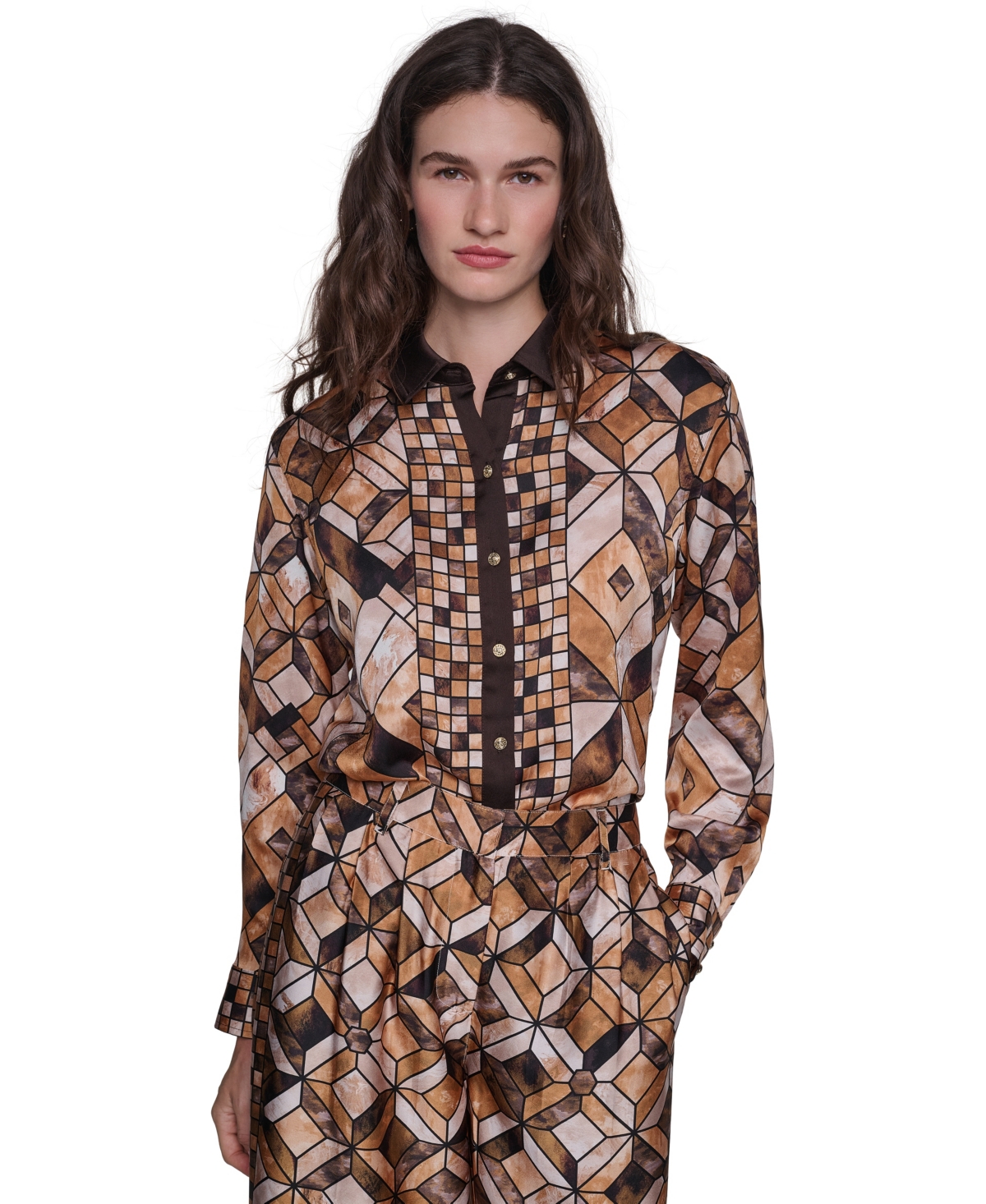 Click here for Karl Lagerfeld Paris Petite Soft Set Long-Sleeve G... prices