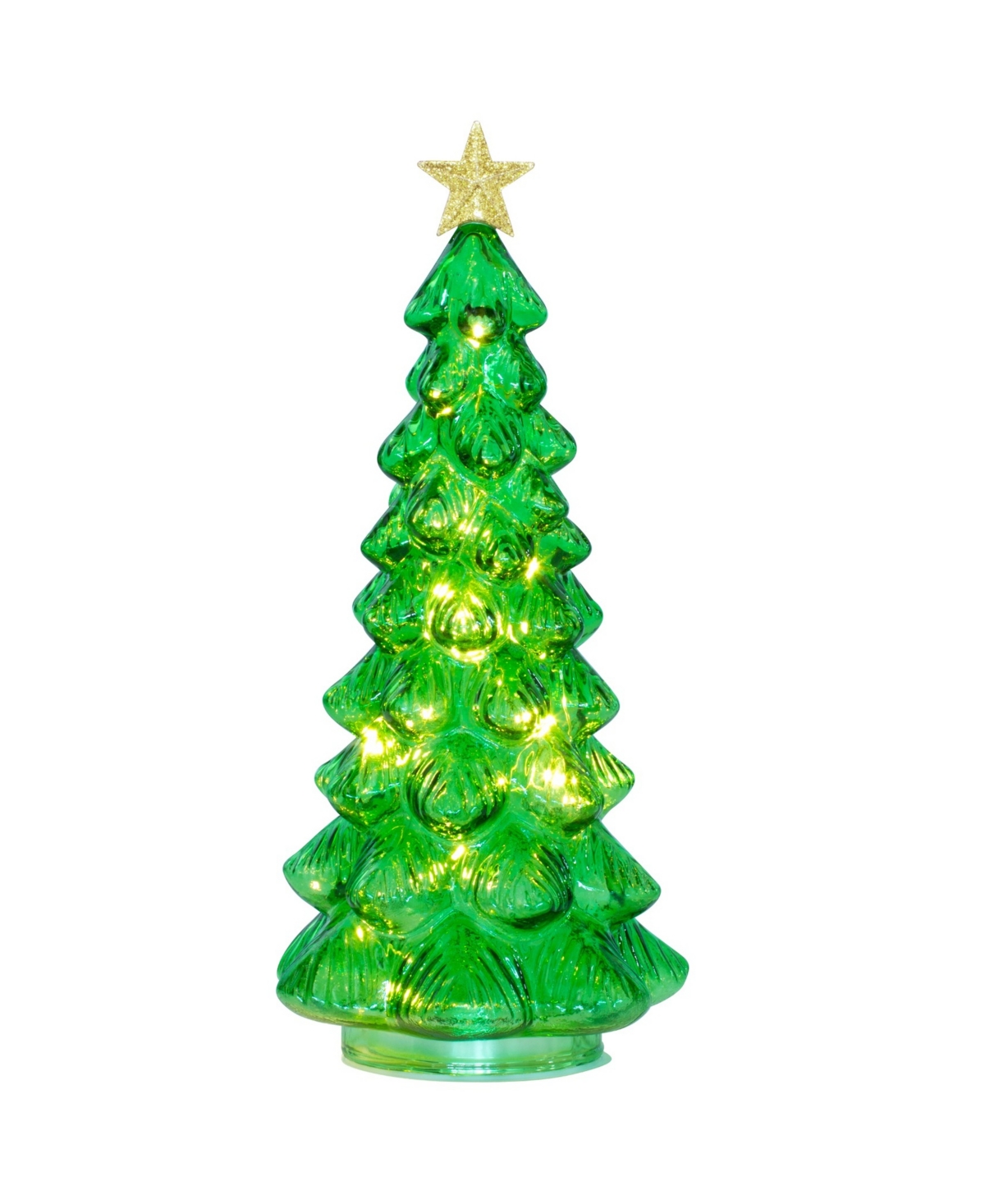 Click here for Mr. Christmas Twinkling Glass 13 Tree - Green prices