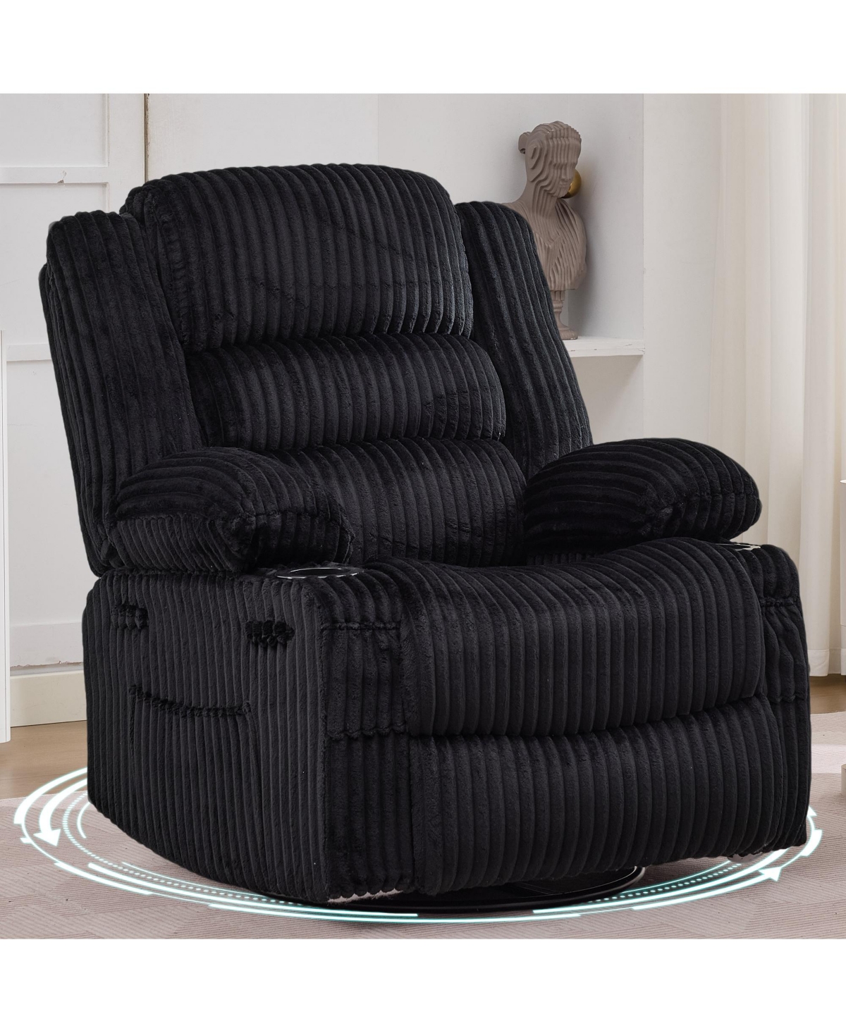 Click here for homfan Swivel Rocker Recliner Chair Manual Recline... prices