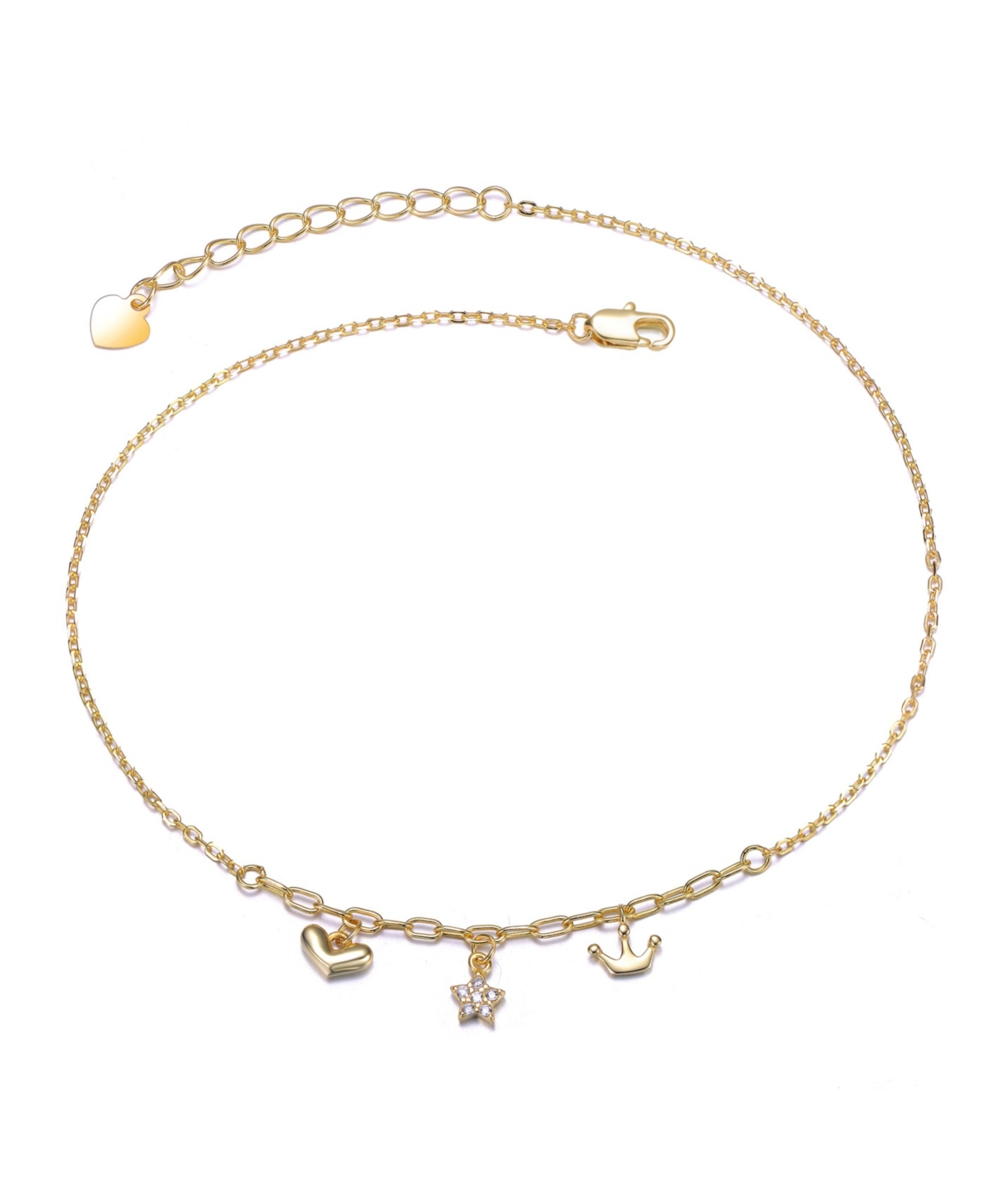 Click here for 14K Gold Plated with Clear Cubic Zirconia Heart  S... prices
