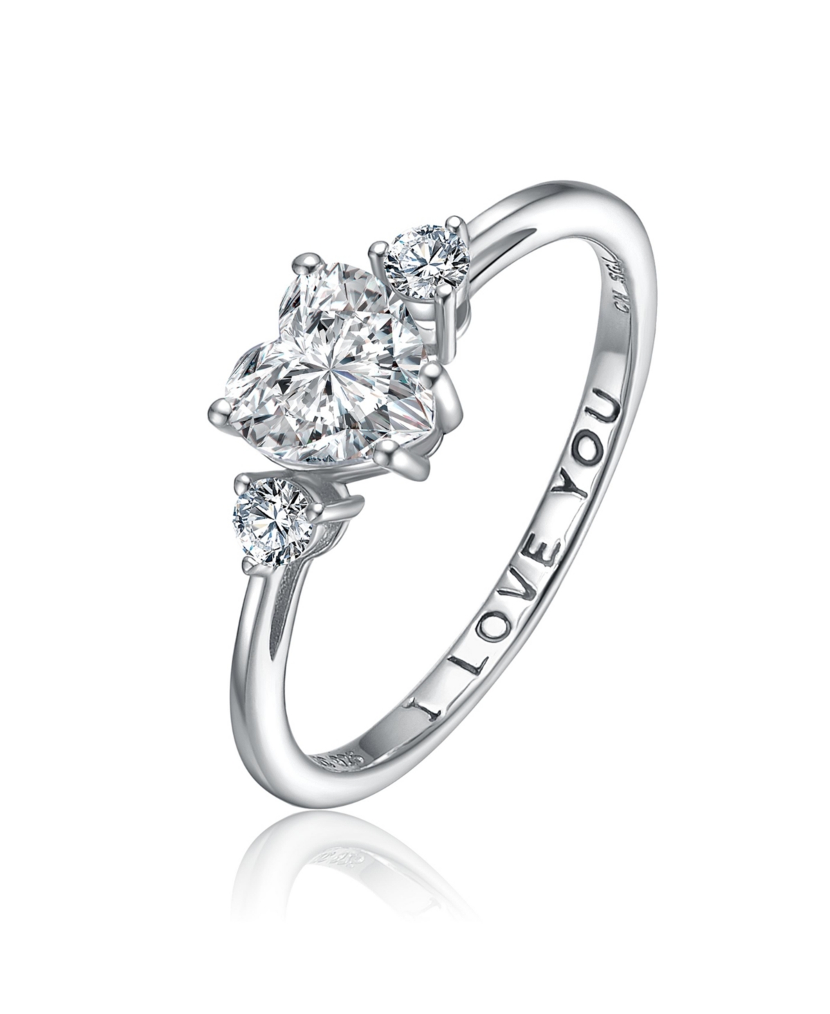 Click here for Sterling Silver Heart and Round Clear Cubic Zircon... prices