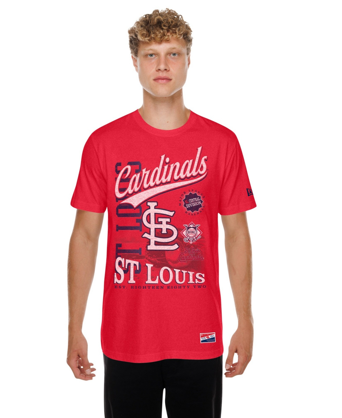 Click here for New Era Mens Red St. Louis Cardinals Oversized Thr... prices