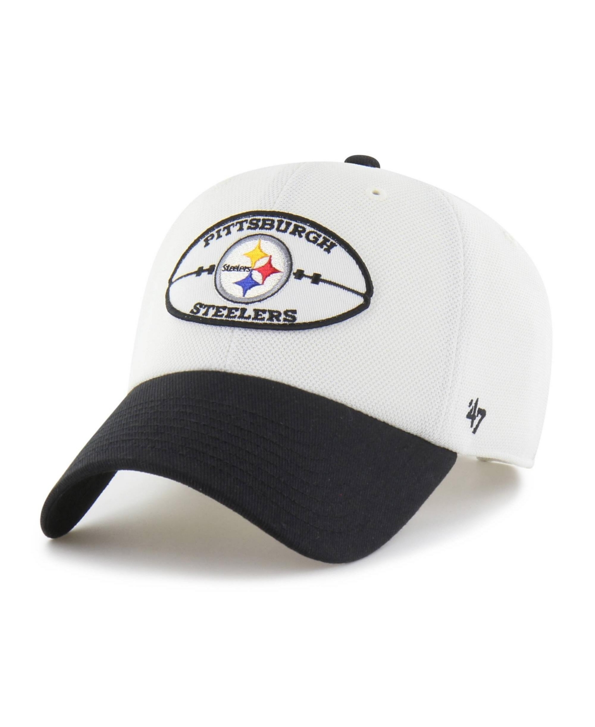 Click here for 47 Brand Mens White/Black Pittsburgh Steelers Piqu... prices