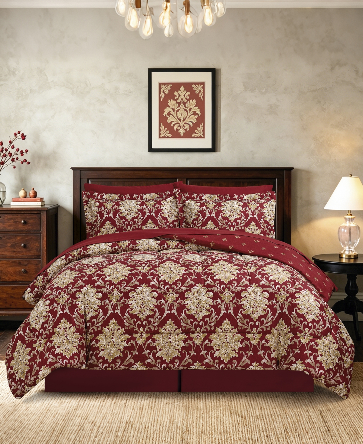 Click here for Macys Alexa Damask Reversible Microfiber 8-Piece C... prices